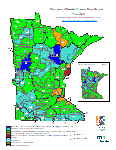 Weekly Stream Flow Maps and Tables | Minnesota DNR