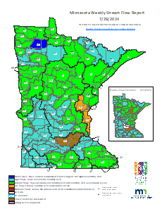 Weekly Stream Flow Maps and Tables | Minnesota DNR